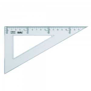 PVC Quadrat 13 CM 45 Grad