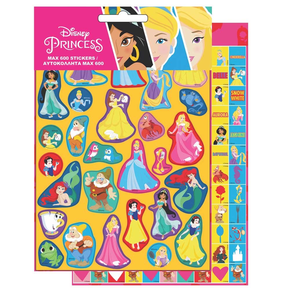 Disney Princess Stickers Disney Princess & Tinkerbell Vinyl Stickers ...